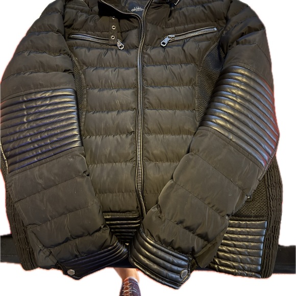 George | Jackets & Coats | Avenue George V Paris Black Leather Down ...